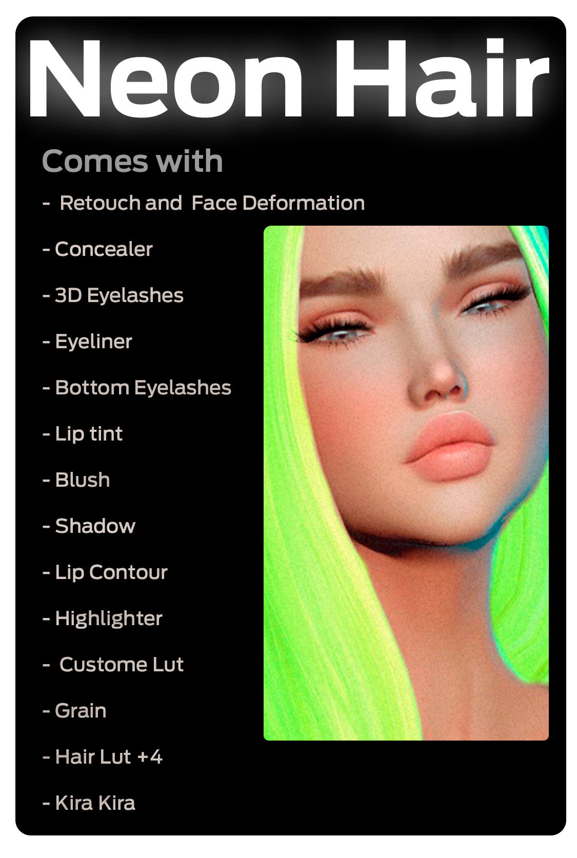 Spark Ar | Neon Hair + Makeup Basics + 3D Eyelashes