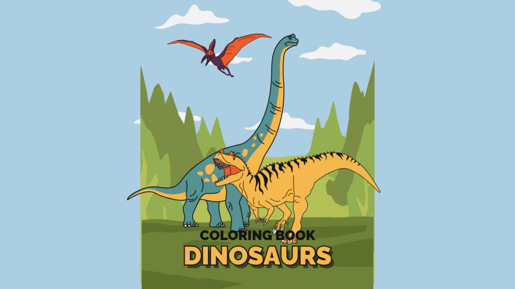 Dino Fun Printable Coloring Book for Kids (PDF)