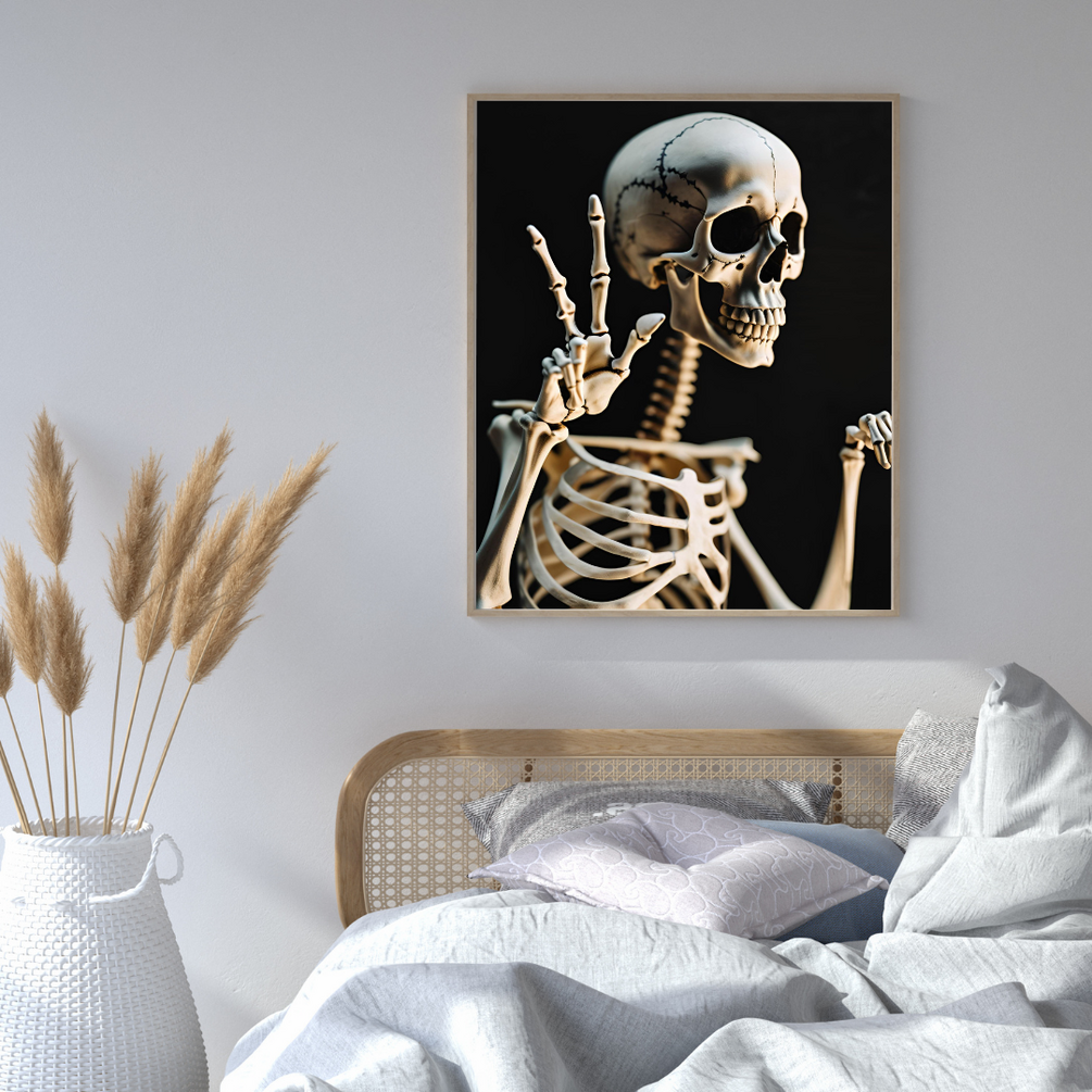skeleton print | halloween printable wall art | halloween decor ...