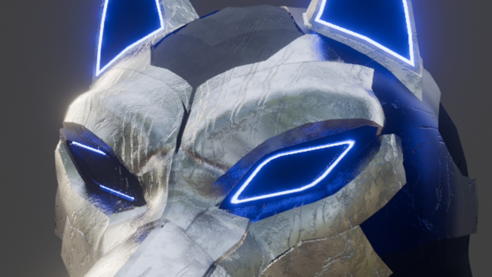 Futuristic Wolf Helm inspired by Helldivers