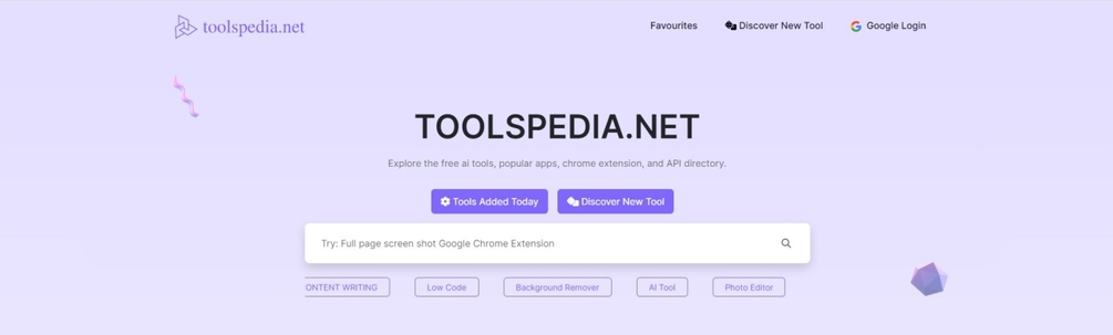 Submit Your AI Tool/ Extension/ API/ Useful Website to Toolspedia.net