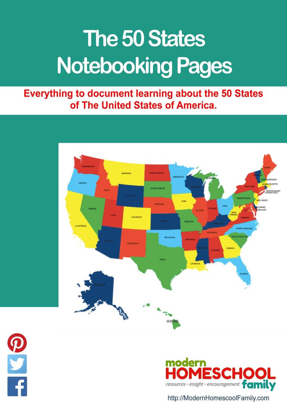 50 States Notebooking Unit - Full Color