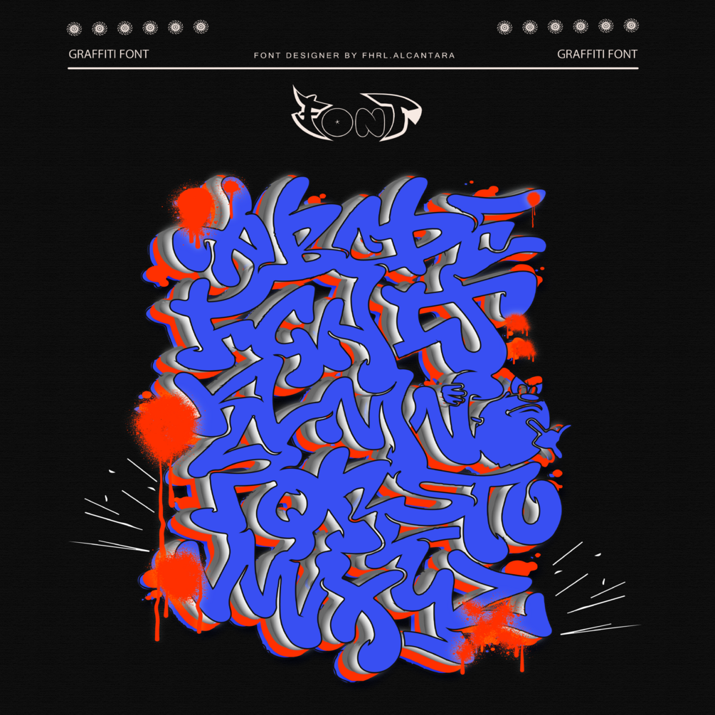 Graffiti Font // Lettering - Digital Download || commercial use