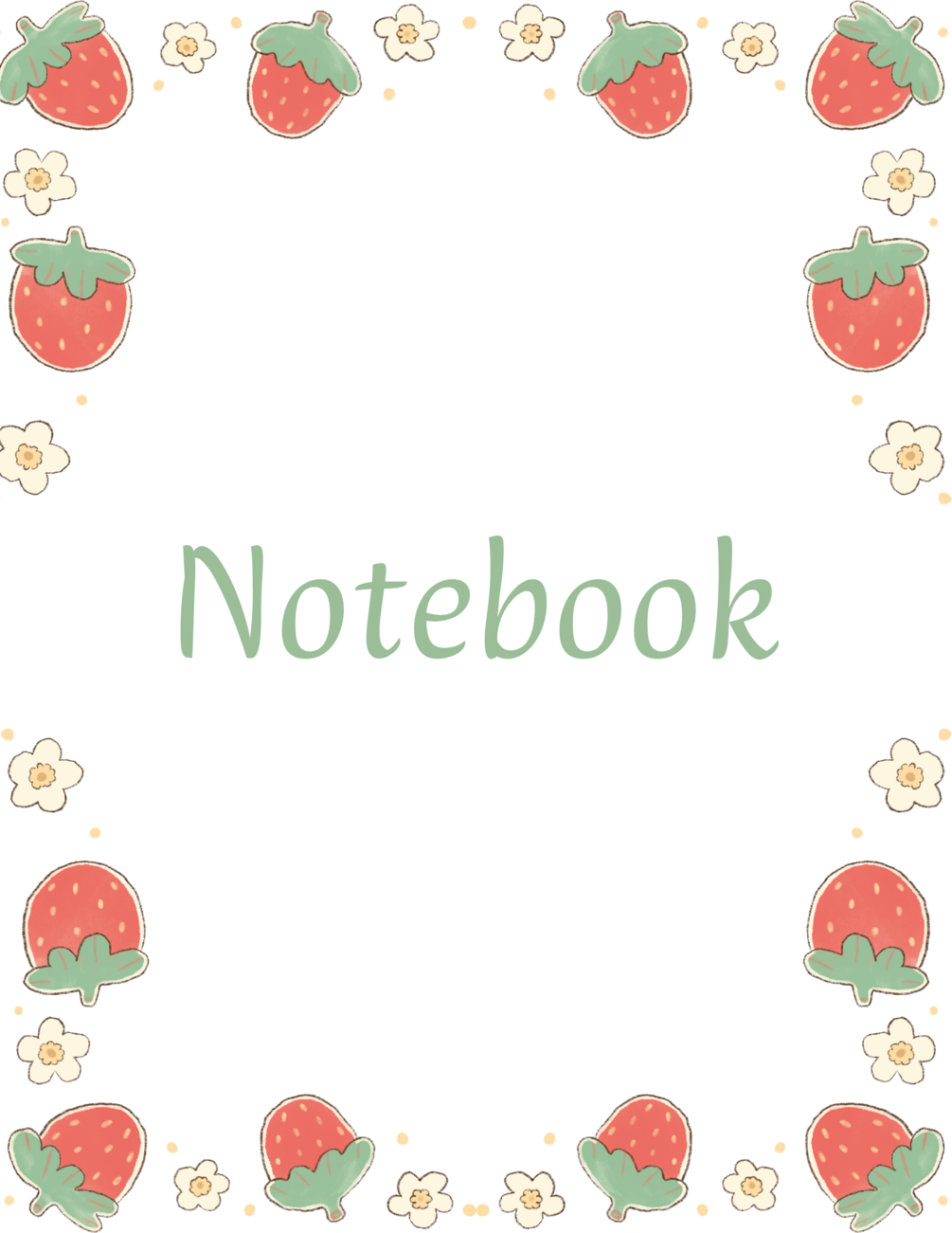 Normal strawberry notebook