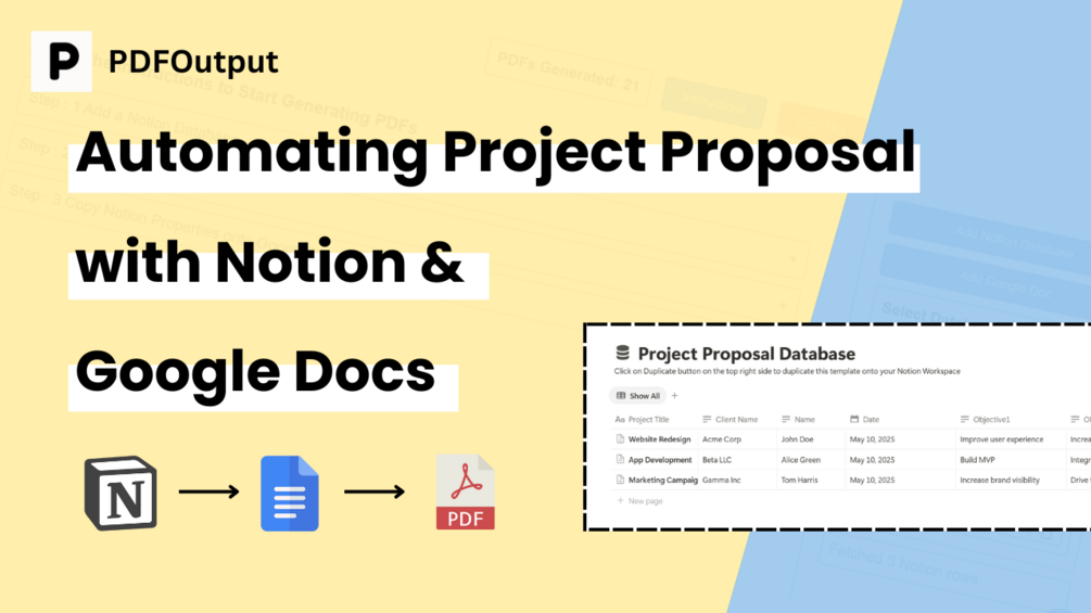 Project Proposal PDF Generator