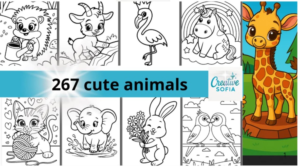 267 animal cute coloring pages