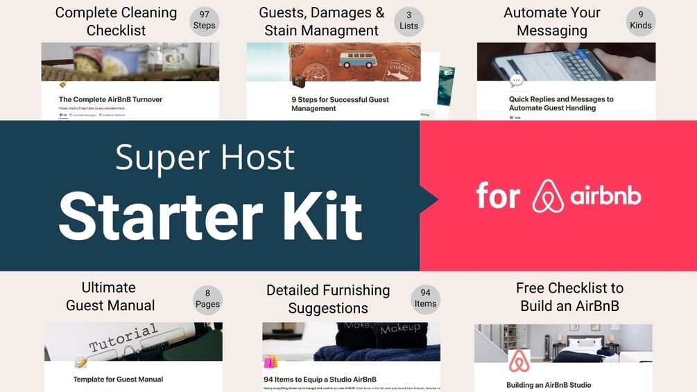 AirBnB Super Host Starter | Checklists, Templates & Processes