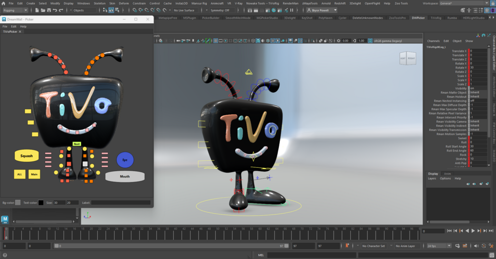 TiVo Character Rig (Maya)