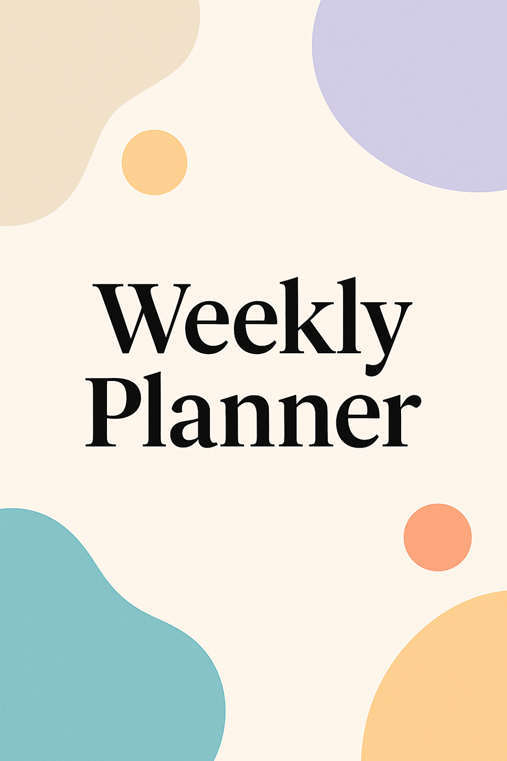 Aesthetic Weekly Planner | Printable PDF | Organize Your Week in Style