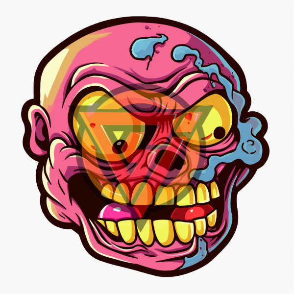 Zombie Rage Digital Art – High-Quality EPS, PSD, and SVG Files