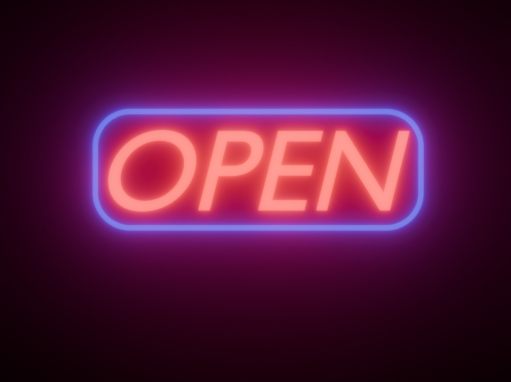 LED OPEN Sign (Blender)
