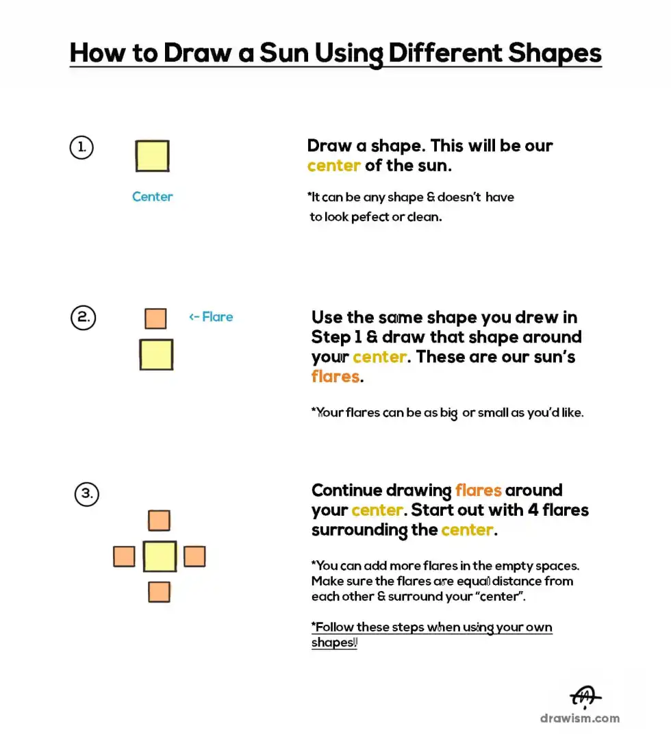 40 Sun Designs & How to Draw Unique Suns in Any Shape - Nicole Adamson