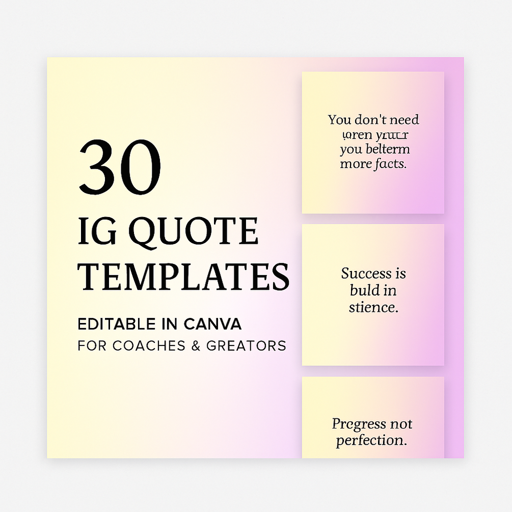 30 IG Quote Templates(Editable in Canva)