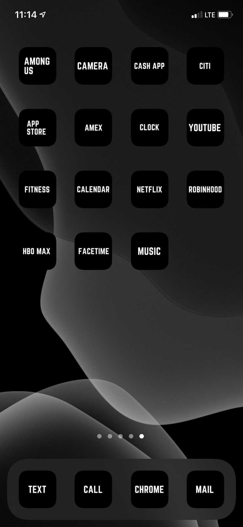 iOS Minimal Word Icons