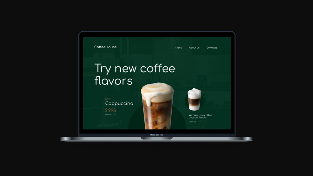 Design of a coffee shop website