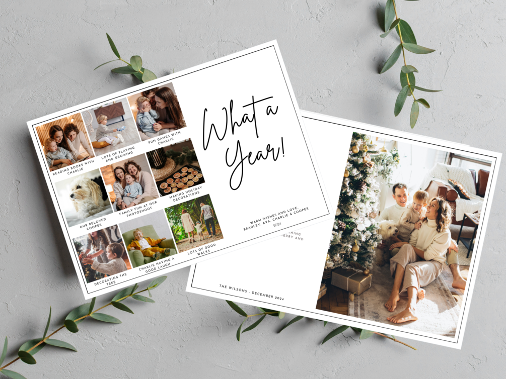 What A Year Card Template - 2024 Year in Review - Christmas - Editable ...