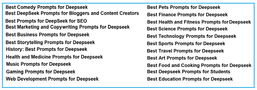 Tutorial with 500+ Best DeepSeek prompts in PDF