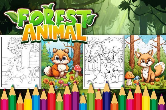 Forest Animals Kids Coloring Book PDF Ready To Print