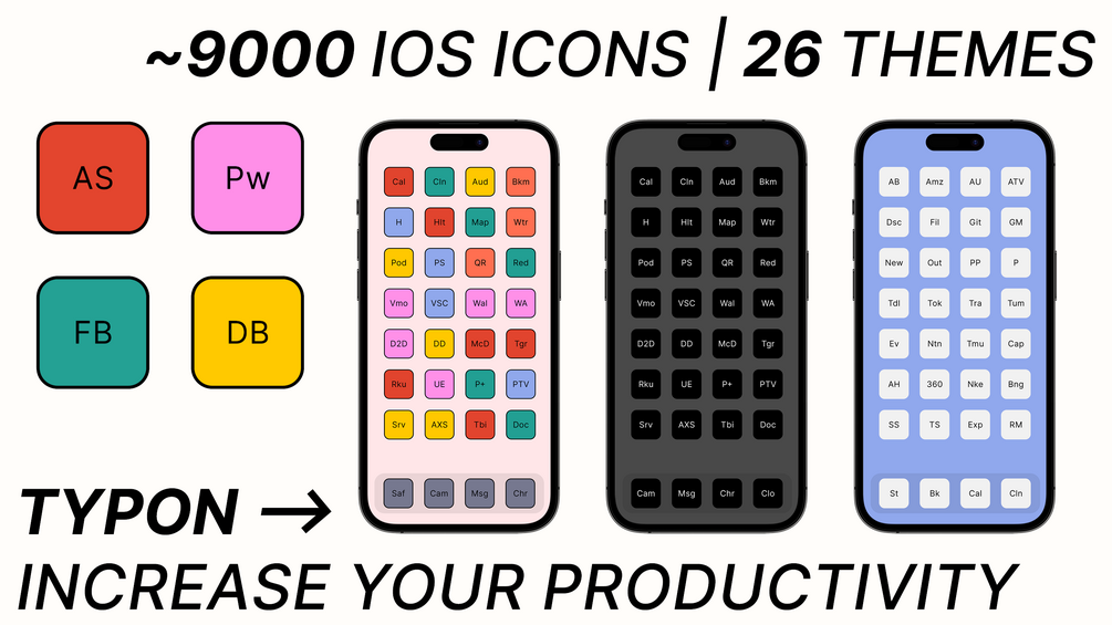 Typon - IOS - Minimal Typography Icon Pack