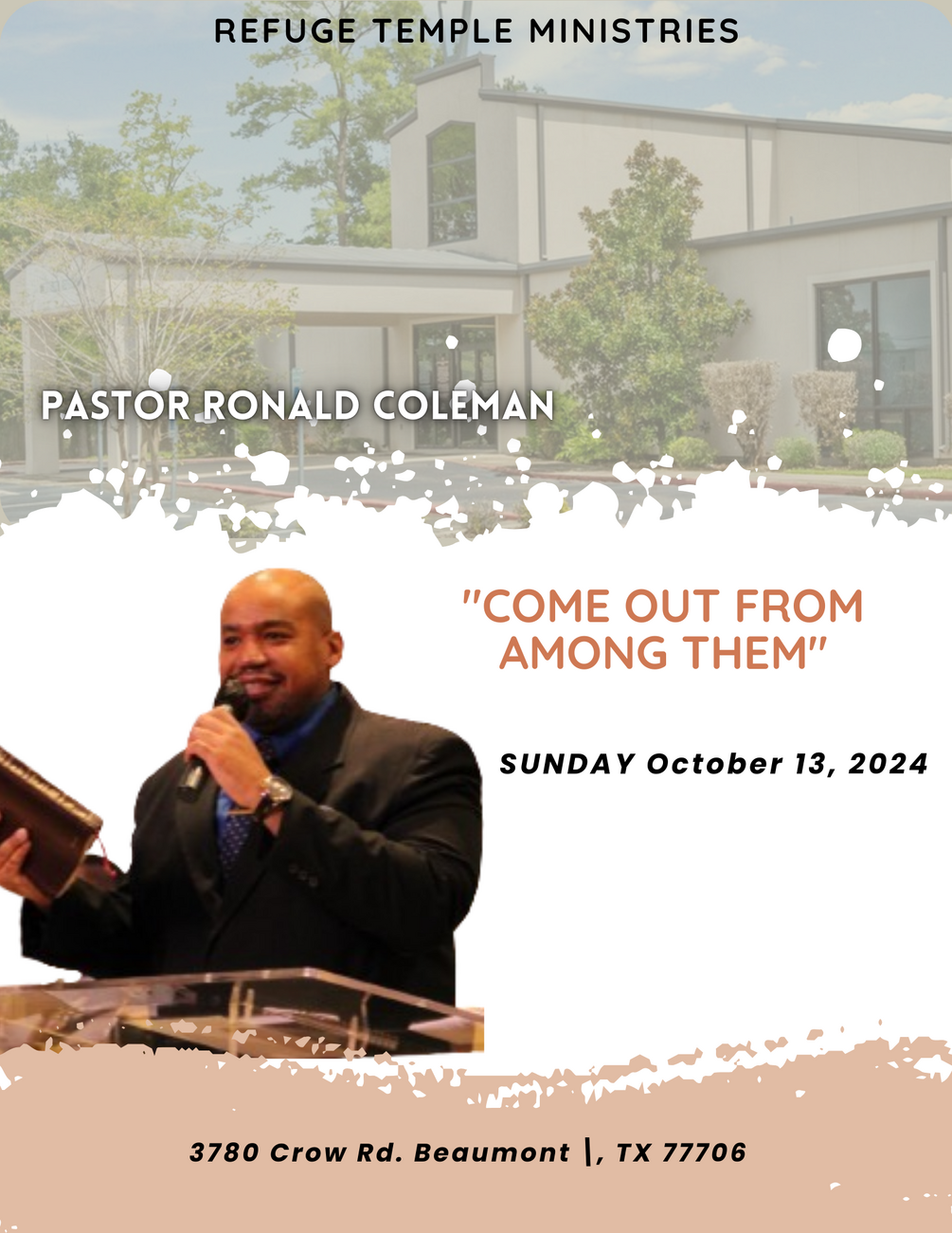 Pastor Ron Coleman "Come Out From Among THEM"