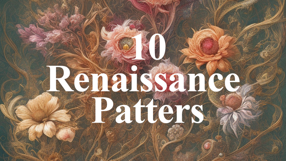 10 renaissance patters to use in digital art and designs.