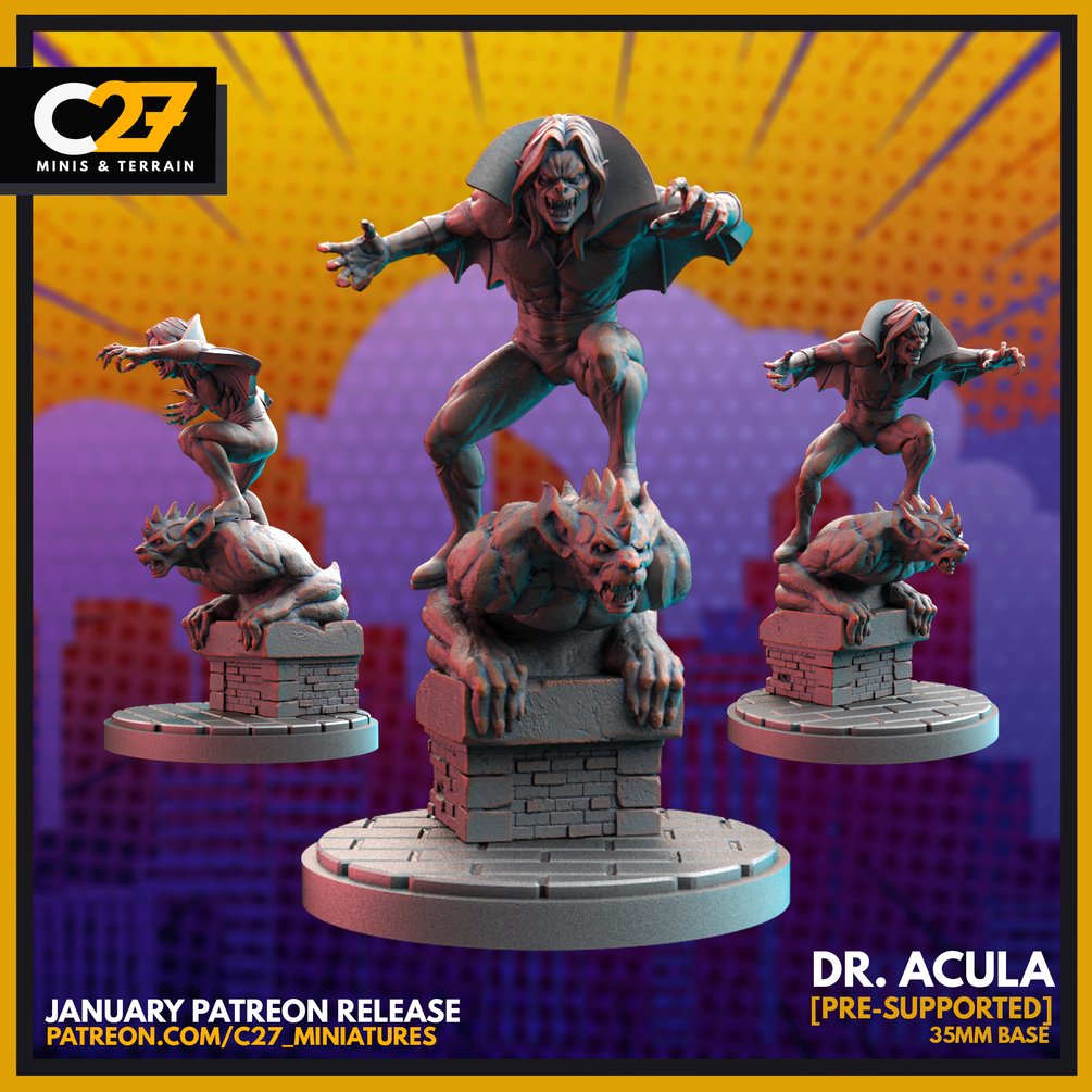 Dr. Acula with 35mm Base [Pre-supported]