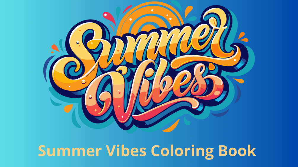 Summer Vibes Coloring Book – 50 Printable Pages for Relaxation & Fun