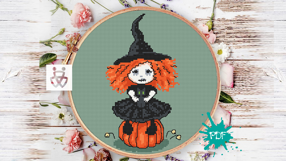 Hallowen Witch - Cross Stitch Pattern pdf