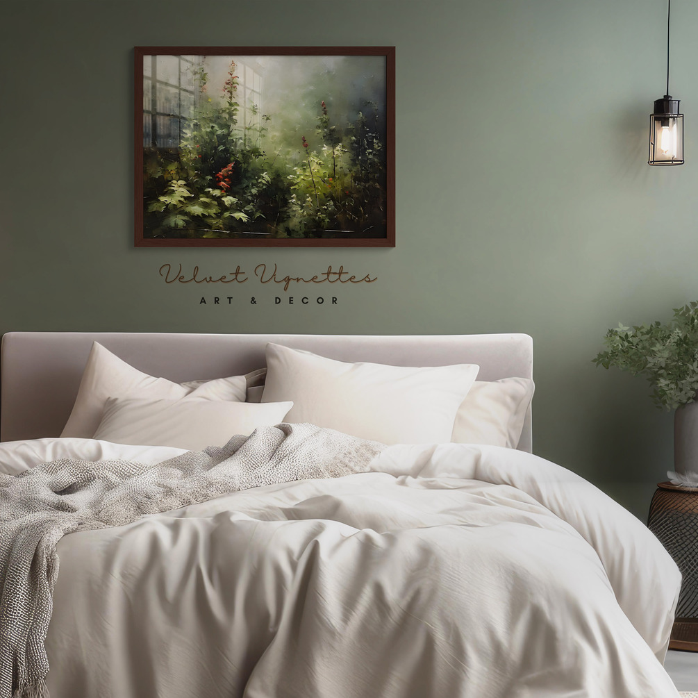 Moody Spring Botanical Art: Vintage Oil Painting Style Digital Download ...