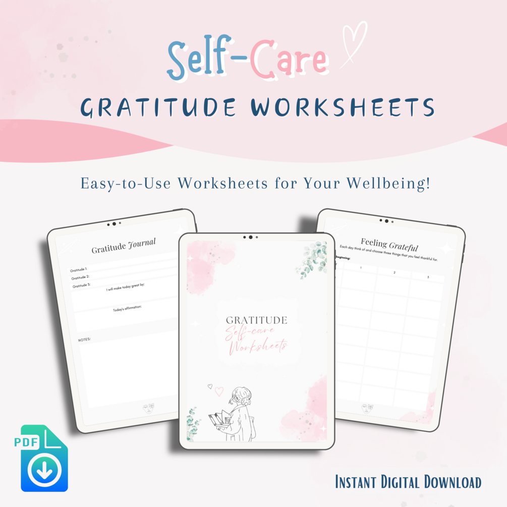 Daily Gratitude Worksheets, Wellbeing, Mindset, Daily Reflection, Self ...
