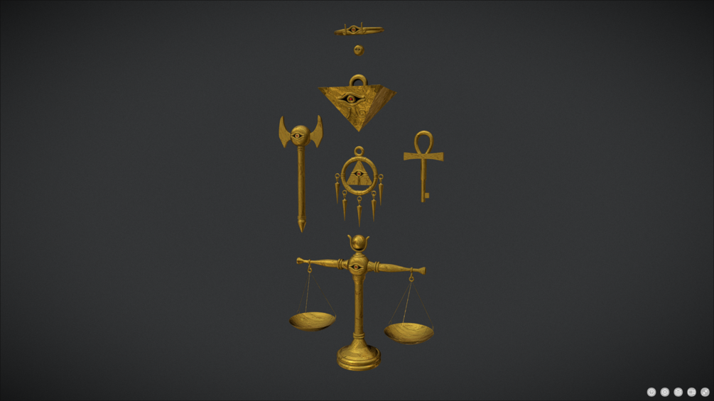 Yu-Gi-Oh! Millennium Items - 3D Models from Yu-Gi-Oh!