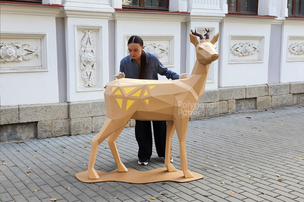 Roe Deer: Digital Files for Papercraft. DIY template in PDF and DXF ...