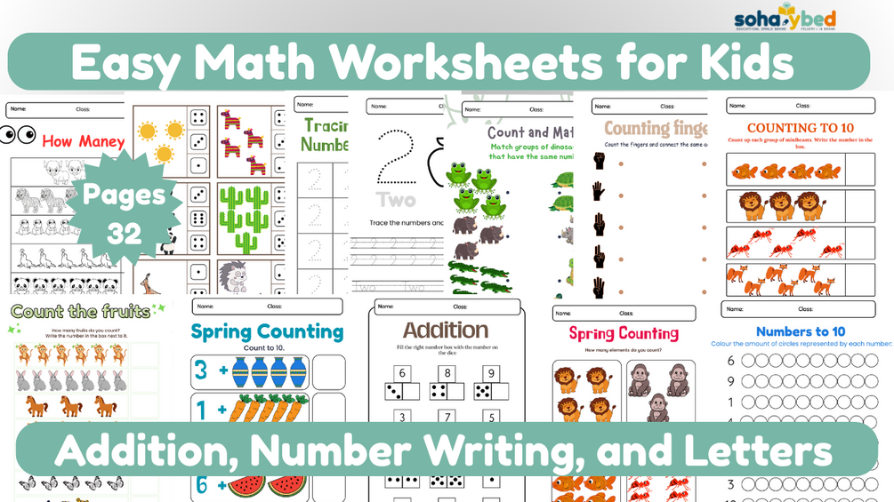 Easy math worksheets for kids