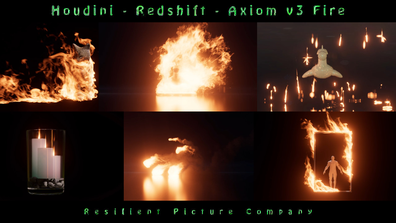 HOUDINI FIRE - AXIOM - REDSHIFT - KARMA - updated! - Resilient Picture Company