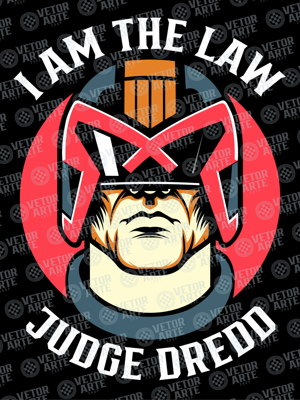Judge Dredd - Vetor Arte em Adobe Illustrator