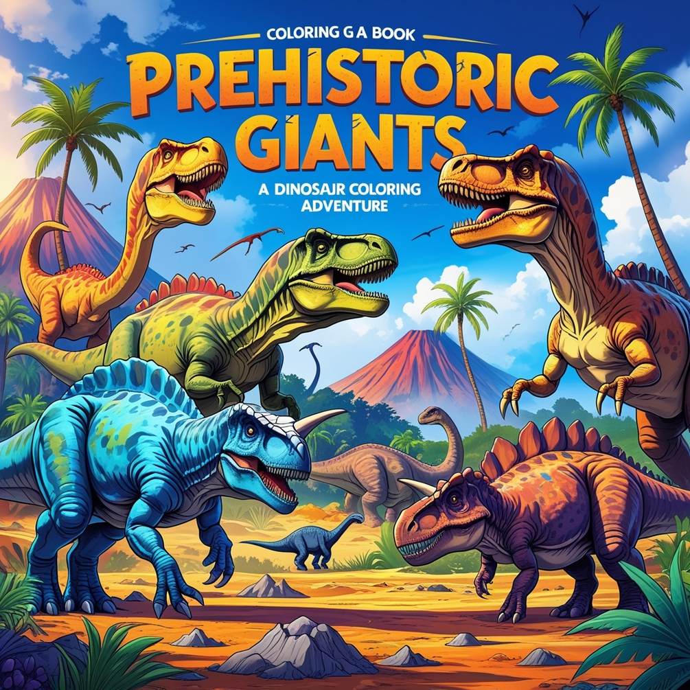 Prehistoric Giants: A Dinosaur Coloring Adventure