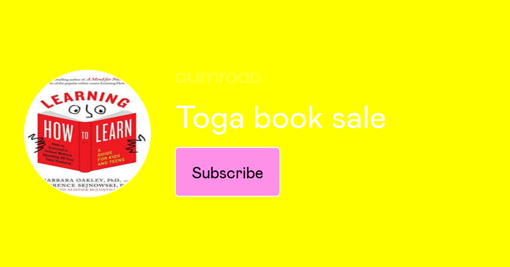 Toga book sale