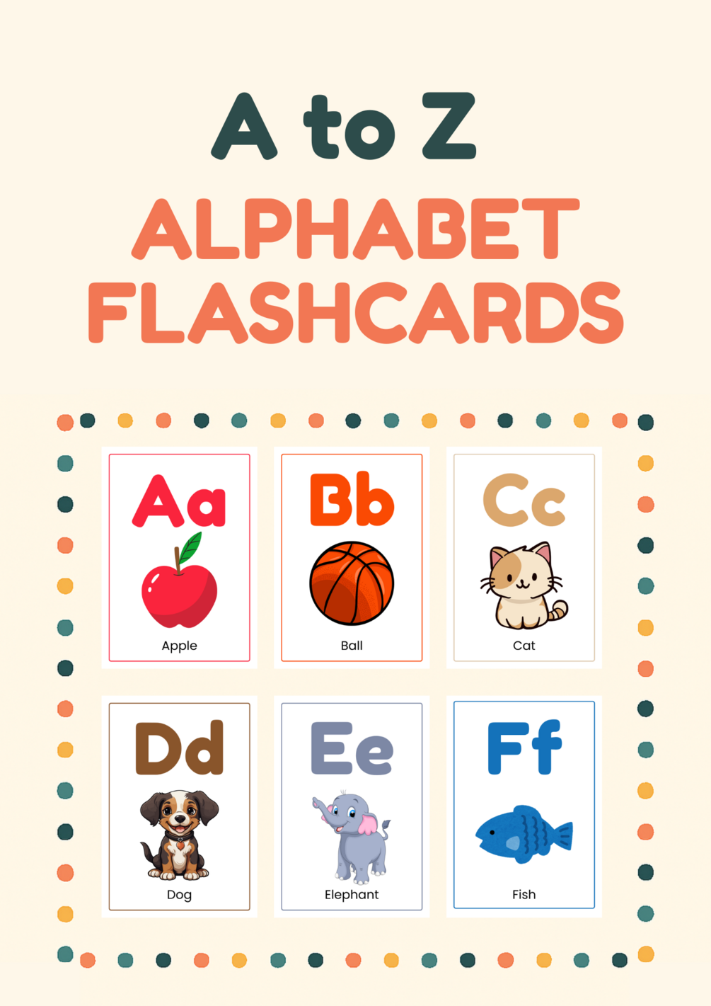 A to Z Alphabet Flashcards