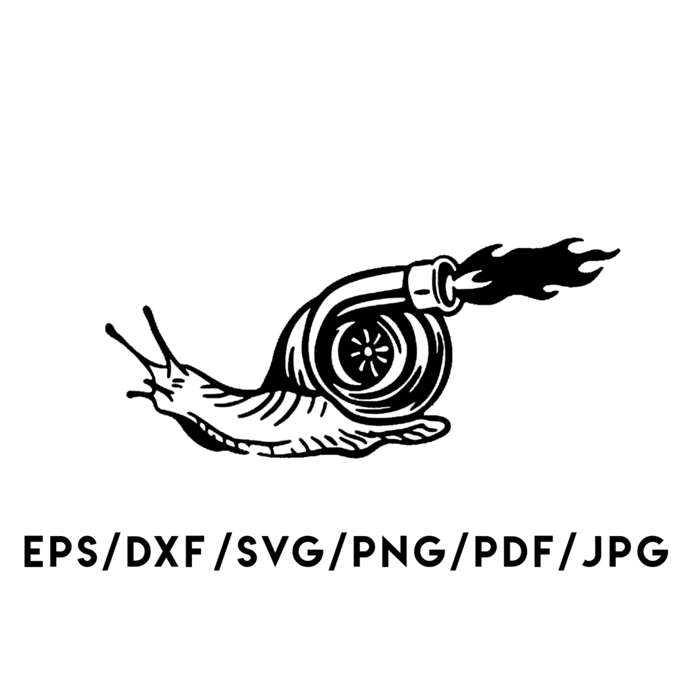 Turbo Snail Design Instant Download Svg, Eps, Dxf, Png, Pdf, Jpg ...