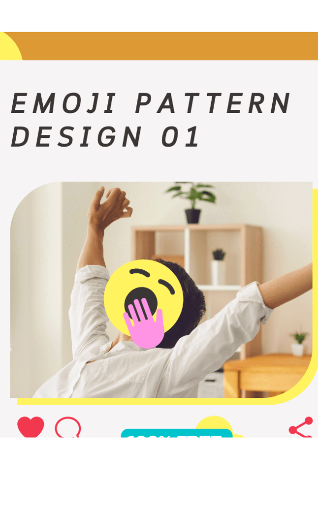 vibrant emoji pattern design