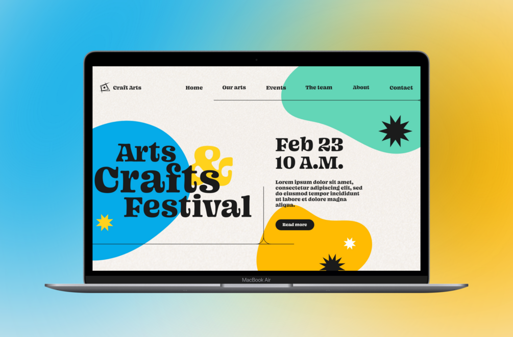 Arts Craft Web Home Ui