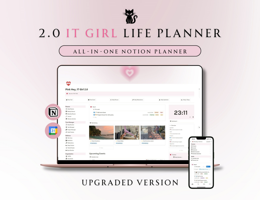 IT GIRL LIFE PLANNER | NOTION TEMPLATE