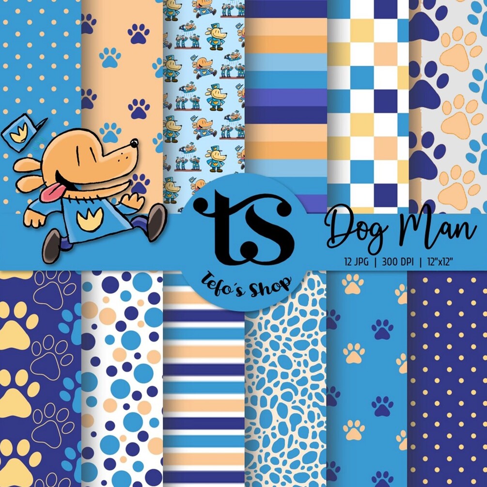 Dog Man | Papeles digitales | Paper pack