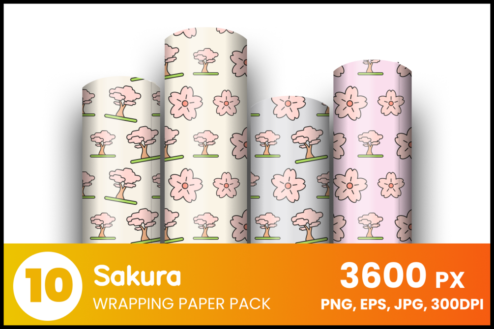 Sakura 10 Wrapping Paper