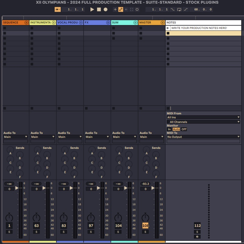 XII OLYMPIANS 2024 FULL TEMPLATE - STOCK PLUGINS - LIVE 12 SUITE/STANDARD