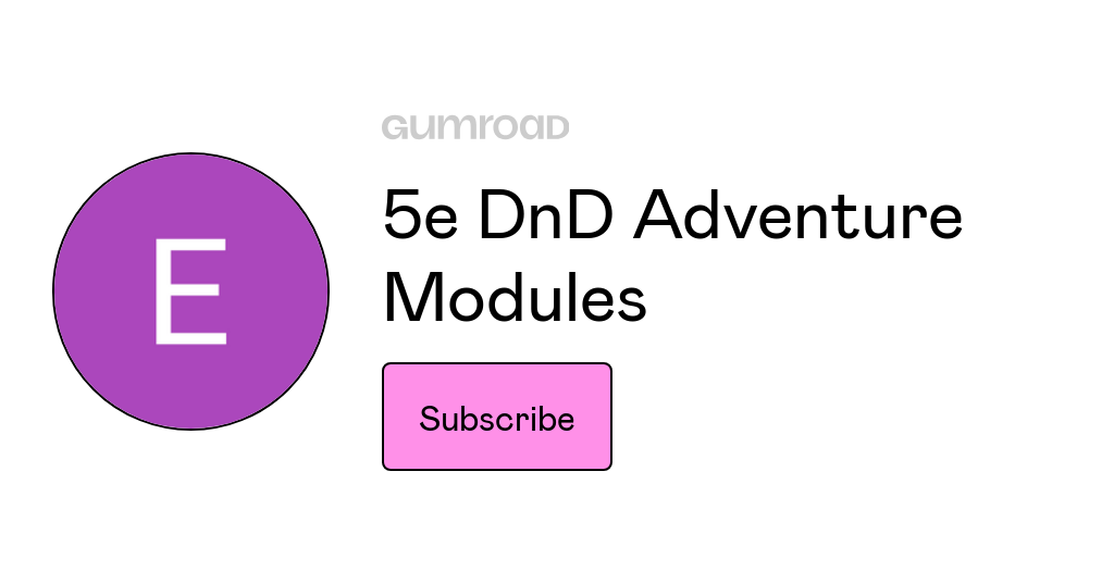 5e DnD Adventure Modules