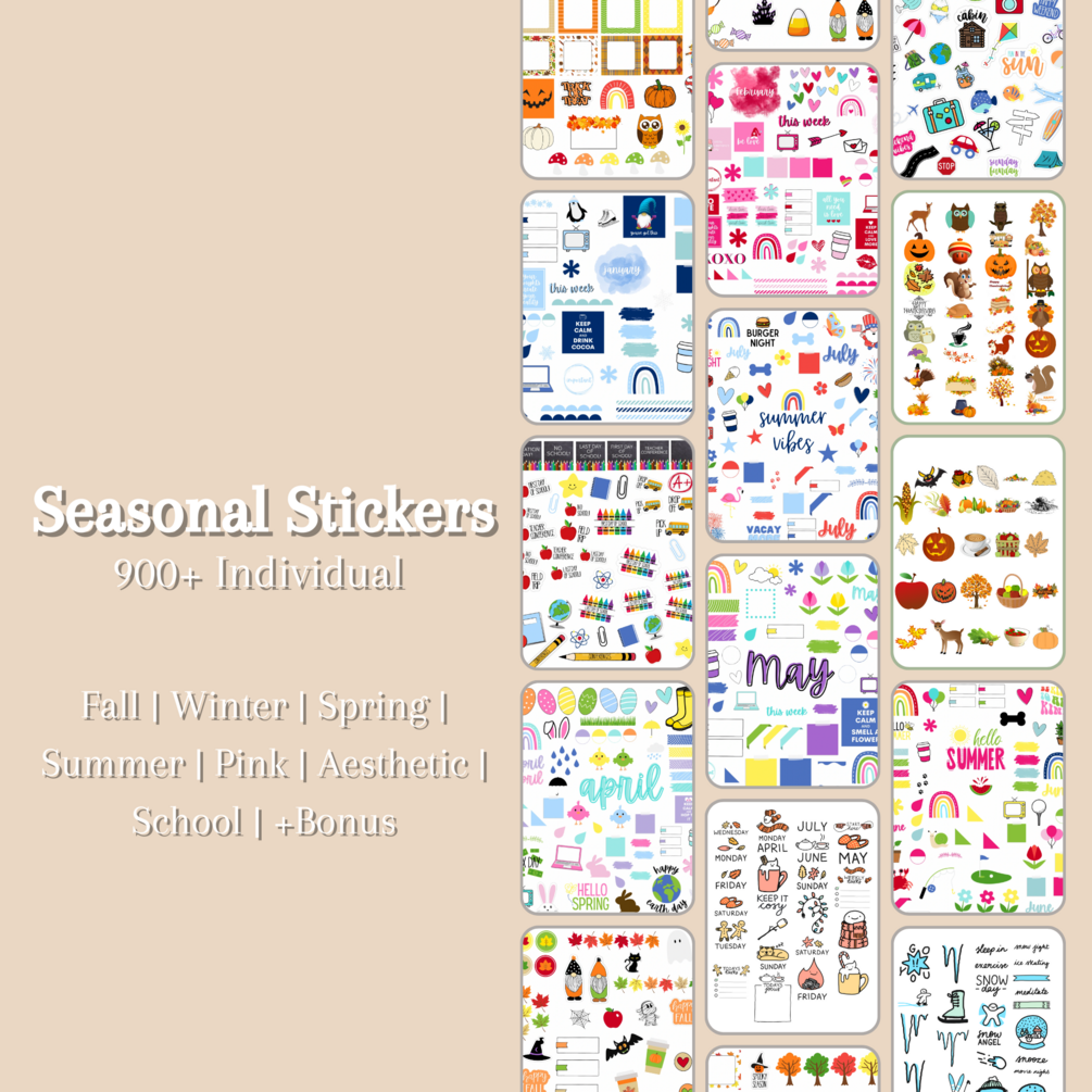 Digital Seasonal Stickers