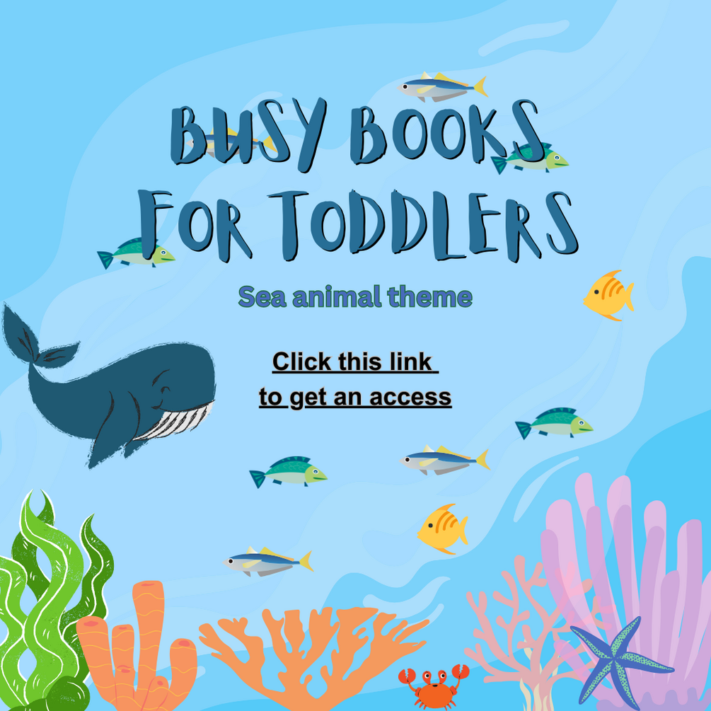 BUSY BOOKS FOR TODDLER (PRINTABLE AND EDITABLE) SEA THEME
