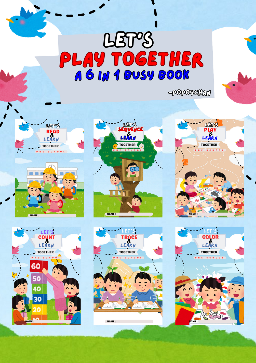 Let's PLAY TOGETHER - A 6 IN 1 BUSY BOOK FOR CHILDREN