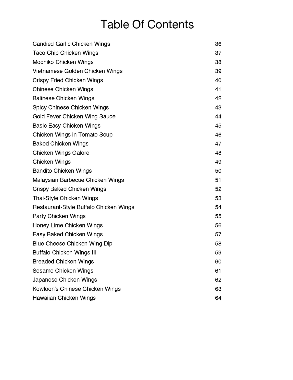 Chicken Wing Cookbook, Recipes, Dishes